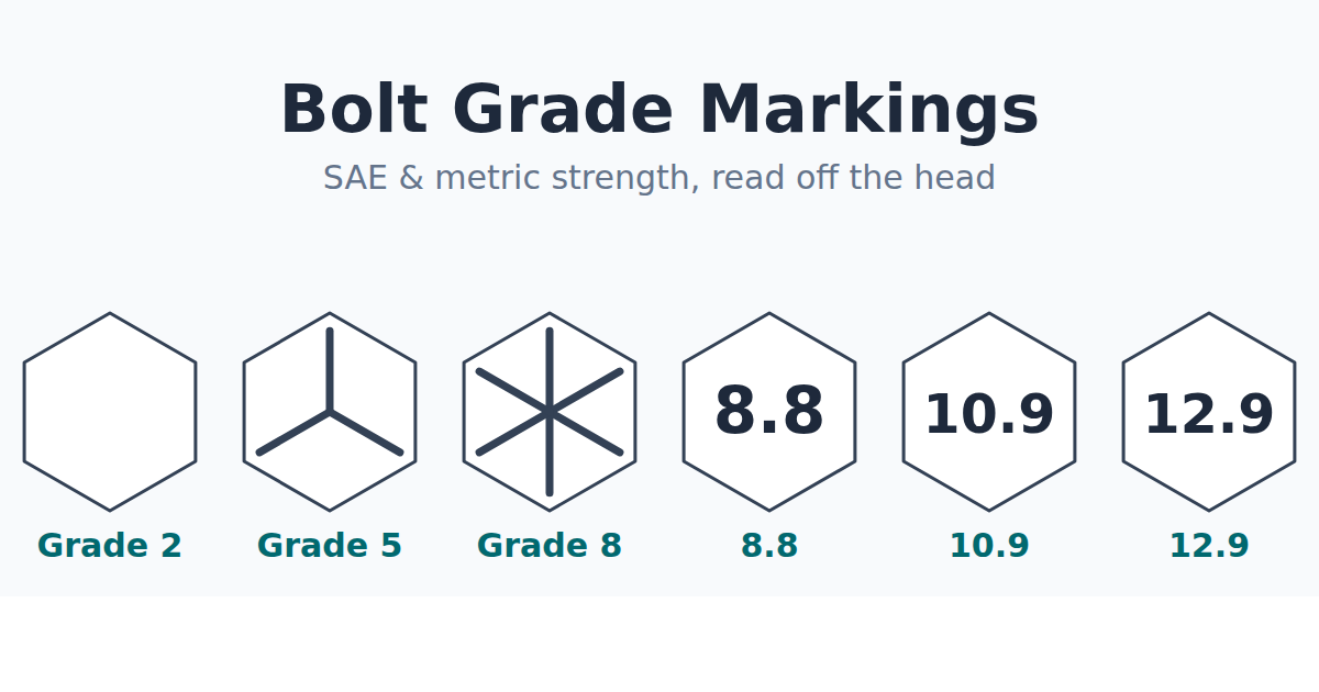 The Ultimate Guide to Bolt Grades & Markings (with Chart) | WhatSizeBolt